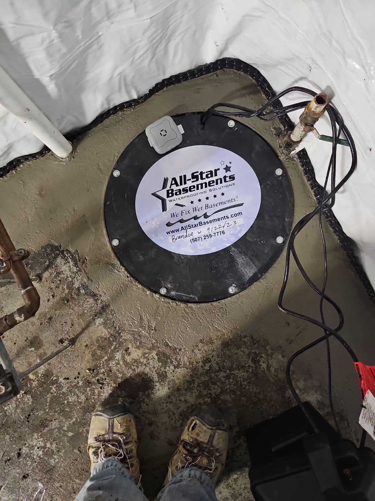 All-Star Drain System install in Harmony, MN | All Star Basements