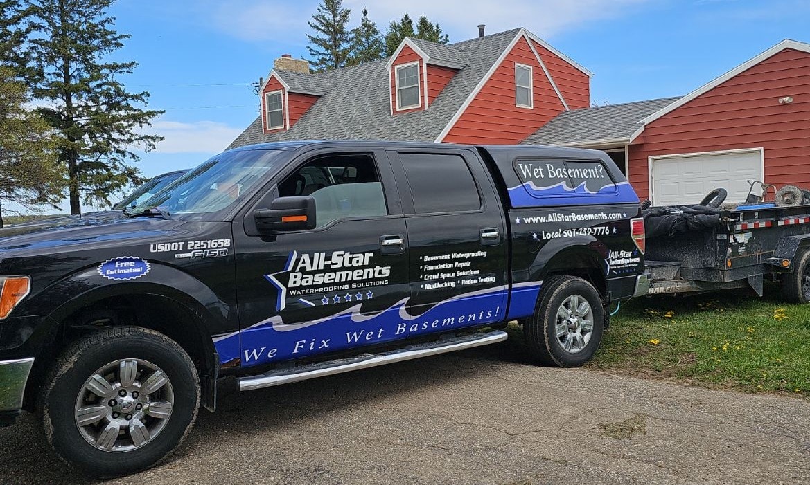 Full Basement All-Star Drain System with our Two-Star Sump System ...