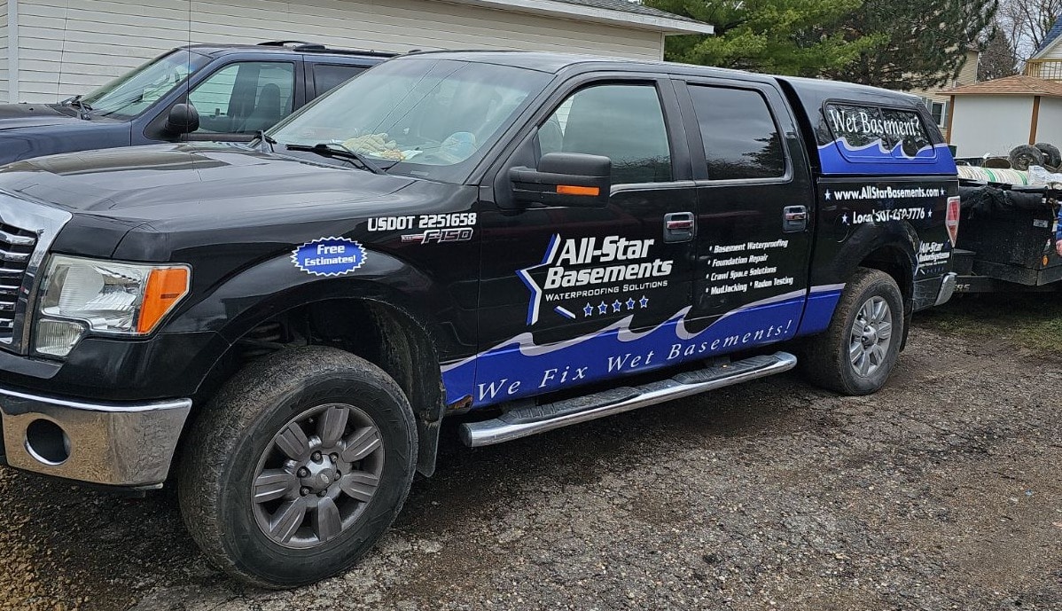 Kenyon, MN. We Installed 172' of our All-Star Drain System with Wall System and our Two-Star ...