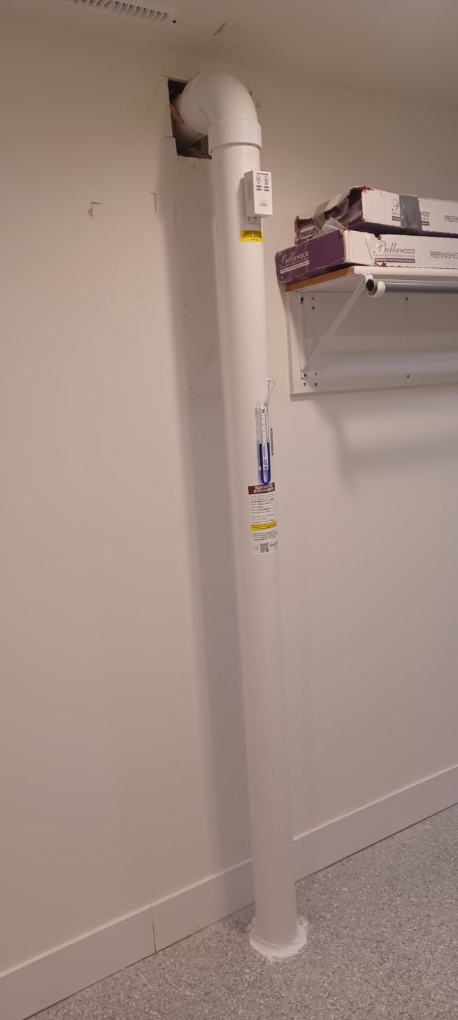 Radon Mitigation system for a customer in Rochester, MN - All Star ...